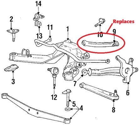 1G AWD rear Upper Control Arms - Volk Metal Craft